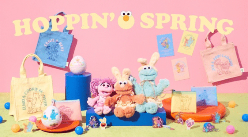 芝麻街變身粉嫩嫩！春季限定「HOPPIN' SPRING」萌力爆發，艾比首次加入娃娃行列！💖